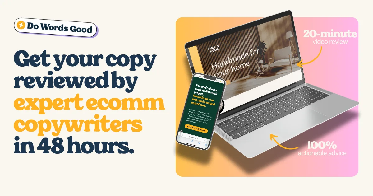 Get an expert website copy audit in 48 hours | Do Words Good